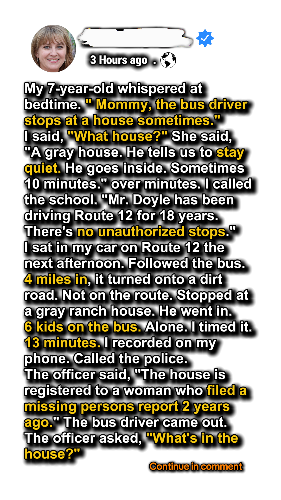 My Daughter Told Me the School Bus Was Making Secret Stops—The Truth ...